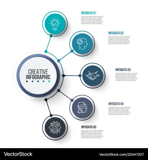 Circle Business Graphic Elements Business Process Vector Image