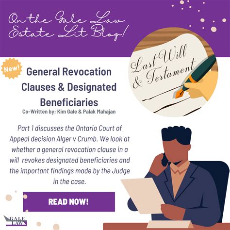 Part 1 General Revocation Clauses And Designated Beneficiaries Gale