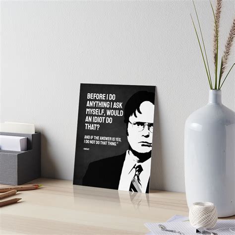The Office Dwights Idiot Quotes Poster For Sale By 99mariopfeffer