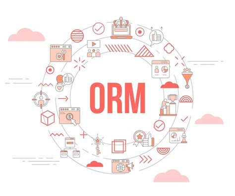 Premium Vector Orm Online Reputation Management Concept With Icon Set