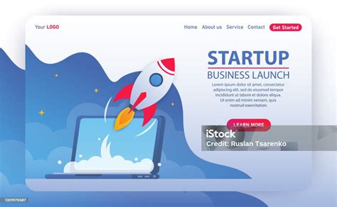 방문 페이지 템플릿입니다 스타트업 투자 혁신적인 성장 기술 개발 및 비즈니스 출시의 벡터 개념 웹 페이지 및 프레젠테이션을 위한