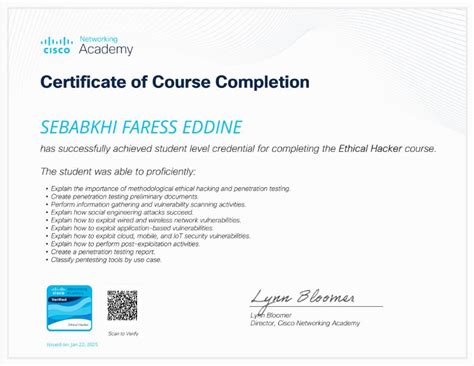 Cybersecurity Ethicalhacking Networkingacademy Lifelonglearning