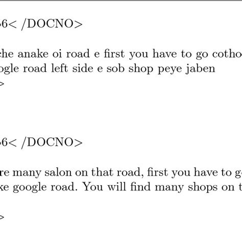 An Example Of Code Mixed Document And Its Translation Download Scientific Diagram
