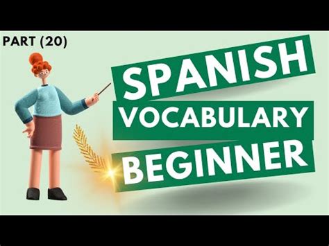 learning Spanish: Spanish vocabulary for beginners (20) - YouTube