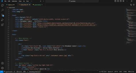 Muhammad Sameer On Linkedin I Created A Simple Portfolio Using Html Css And Javascript