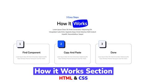 Секция How It Works используя Flexbox Css How It Works Section Using