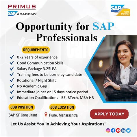 Primus Sap Academy On Linkedin Primussapacademy Hiretraindeploy Globalcareeropportunity