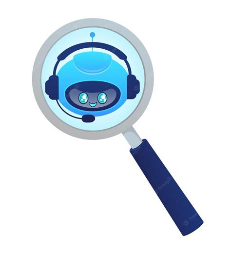 Premium Vector Search Bot In Cartoon Style Artificial Intelligence Isometric Vector Vector
