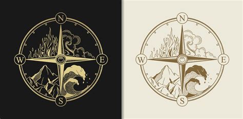 Wind Element Symbol Tattoo