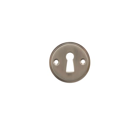 Atlantic Solid Brass Open Key Hole Escutcheon Satin Nickel