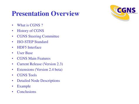 PPT CFD General Notation System Cgns Org Bruce Wedan ANSYS ICEM CFD PowerPoint