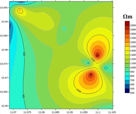 Iso Resistivity Map At Ab2200m Download Scientific Diagram