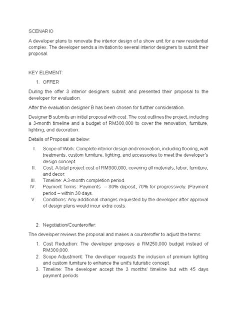 Return Assignment 1 Scenario A Developer Plans To Renovate The