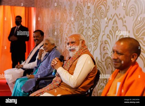 Indian Prime Minister Narendra Modi Interacts With Sports Persons As He