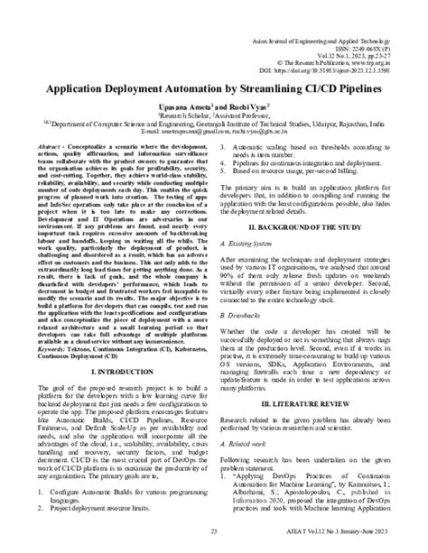pdf application deployment automation by streamlining ci cd pipelines