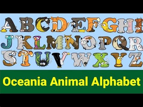 A Z Oceania Animals With Alphabetimals Animal English Alphabet Abc