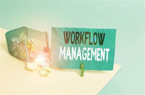 Conceptual Hand Writing Showing Workflow Management Business Photo