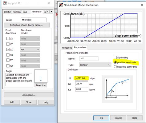 Definition Of Non Linear Support As Tension Spring Autodesk Community