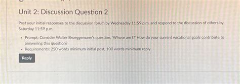 Solved Unit 2 Discussion Question 2 Post Your Initial