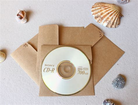 50 Cd Envelopes Custom Printed Kraft Cd Sleeves 5x5 6x6 Square