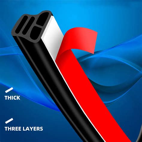 자동차 도어 고무 씰 스트립 자동 3 레이어 씰링 스티커 도어 트렁크 사운드 절연 Weatherstrip 스트립 인테리어 액세서리 Aliexpress