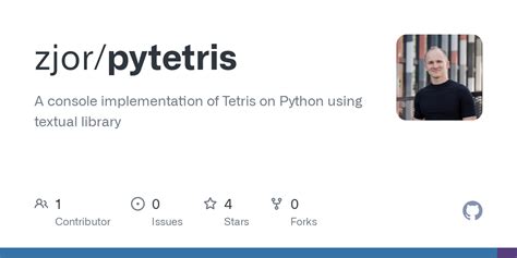 Github Zjorpytetris A Console Implementation Of Tetris On Python Using Textual Library