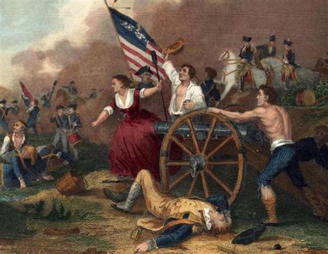Molly Pitcher Battle Of Monmouth Color Engraving Print 28748978