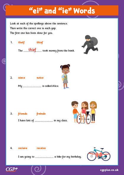 Ei And Ie Words SEN Years CGP Plus