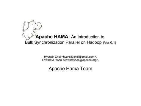 Apache Hama An Introduction Tobulk Synchronization Parallel On Hadoop Pdf