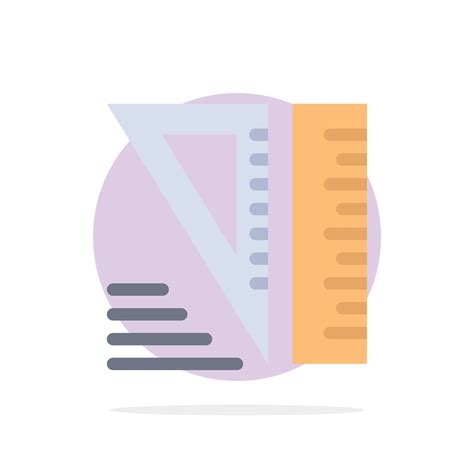 Education Geometrical Tools Abstract Circle Background Flat Color Icon