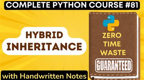 Hybrid Inheritance In Python With Notes Python Tutorial 81 Youtube