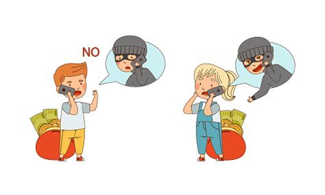 작은 소년과 돈에 돈을 사기 벡터 일러스트 레이션 세트와 전화로 말하기 돈벌이에 대한 스톡 벡터 아트 및 기타 이미지 돈벌이 동전 문화 Istock