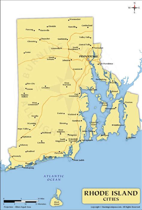 Printable Map Of Rhode Island Towns