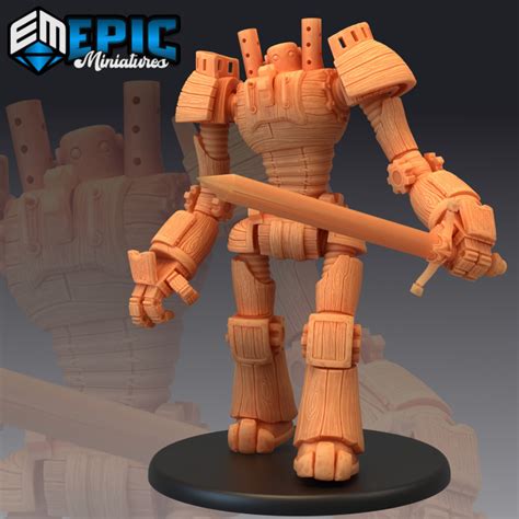 3d Printable Wood Construct Set War Machine Steampunk Tech Battle
