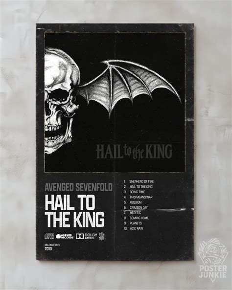 Avenged Sevenfold Hail To The King Album Art Poster Poster Junkie