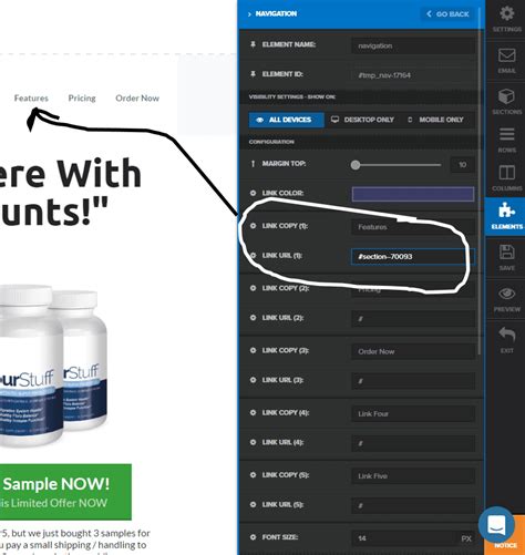 How To Add Navigation Bar With Page Links Option 1 To Clickfunnels Ivan Mana
