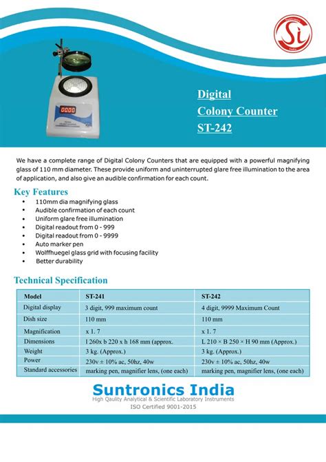 Led Microprocessor Colony Counter For Laboratory Model Name Number St 242 At ₹ 4200 Piece In