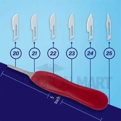 Scalpel Handle 6 Red Plastic Grip Fits Blades 20 To 25
