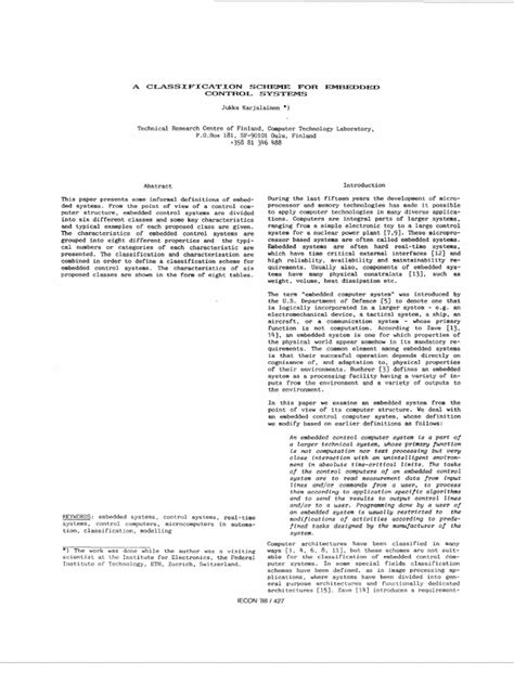 Pdf A Classification Scheme For Embedded Dokumentips