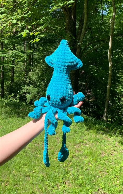 Arrow Head Squid Crochet Pattern No Sew Amigurumi Squid Etsy