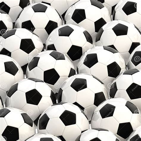 Pile Of Football Balls As A Background Stock Illustration
