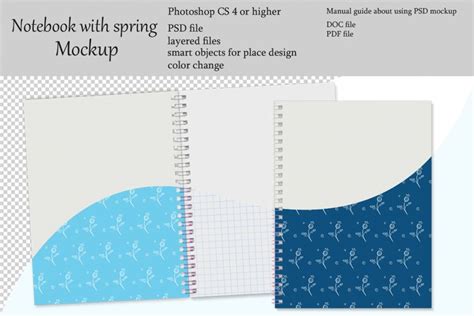 Notebook With Spring Mockup Sketchbook Mockup 346270