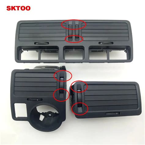 Sktoo 블랙 대시 보드 아울렛 센터 콘솔 패널 자동차 에어 컨디셔닝 벤트 벤트 Old For Volkswagen Bora