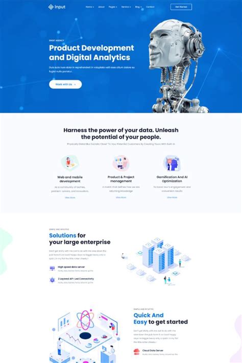 Input Data Science And Analytics Saas Wordpress Theme Data Science Analytics Saas