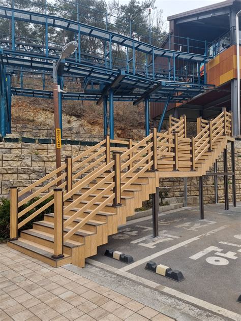 단양 소재 계단데크로드 오크수평형난간 시공사례 주식회사 이노스