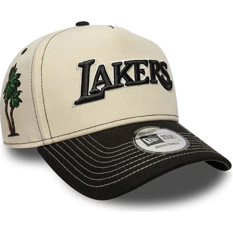New Era Curved Brim E Frame City Icon Los Angeles Lakers Nba Beige And