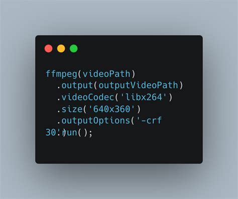 how to optimize video with ffmpeg in next js dev community