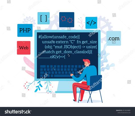Software Engineer Concept Web Design Development Stock Vector Royalty