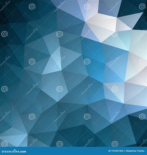 Triangular Blue Abstract Background Template For Presentation Layout