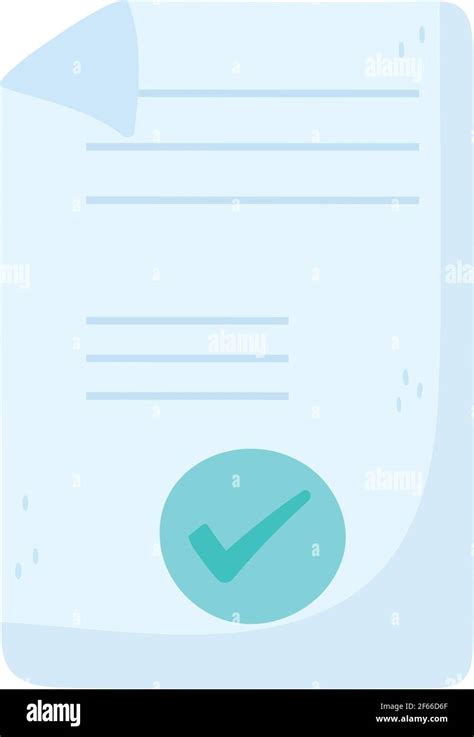 Document Check Mark Icon Isolated Stock Vector Image And Art Alamy